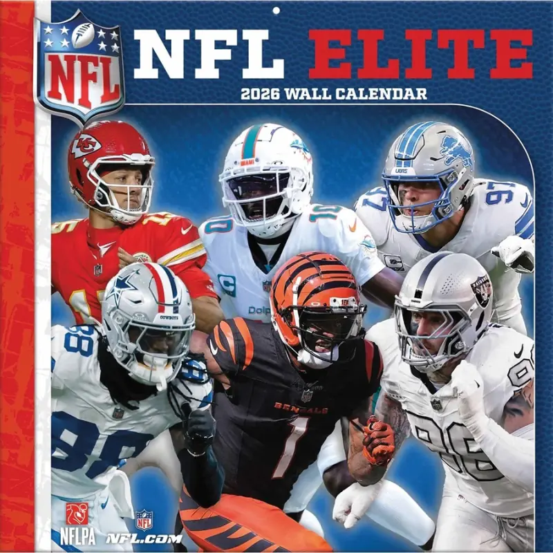 NFL Elite 12" x 12" 2026 Wall Calendar